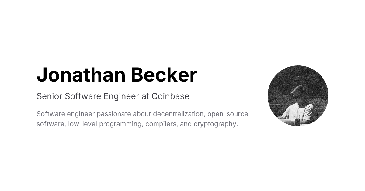 Jonathan Becker | Senior Software Engineer